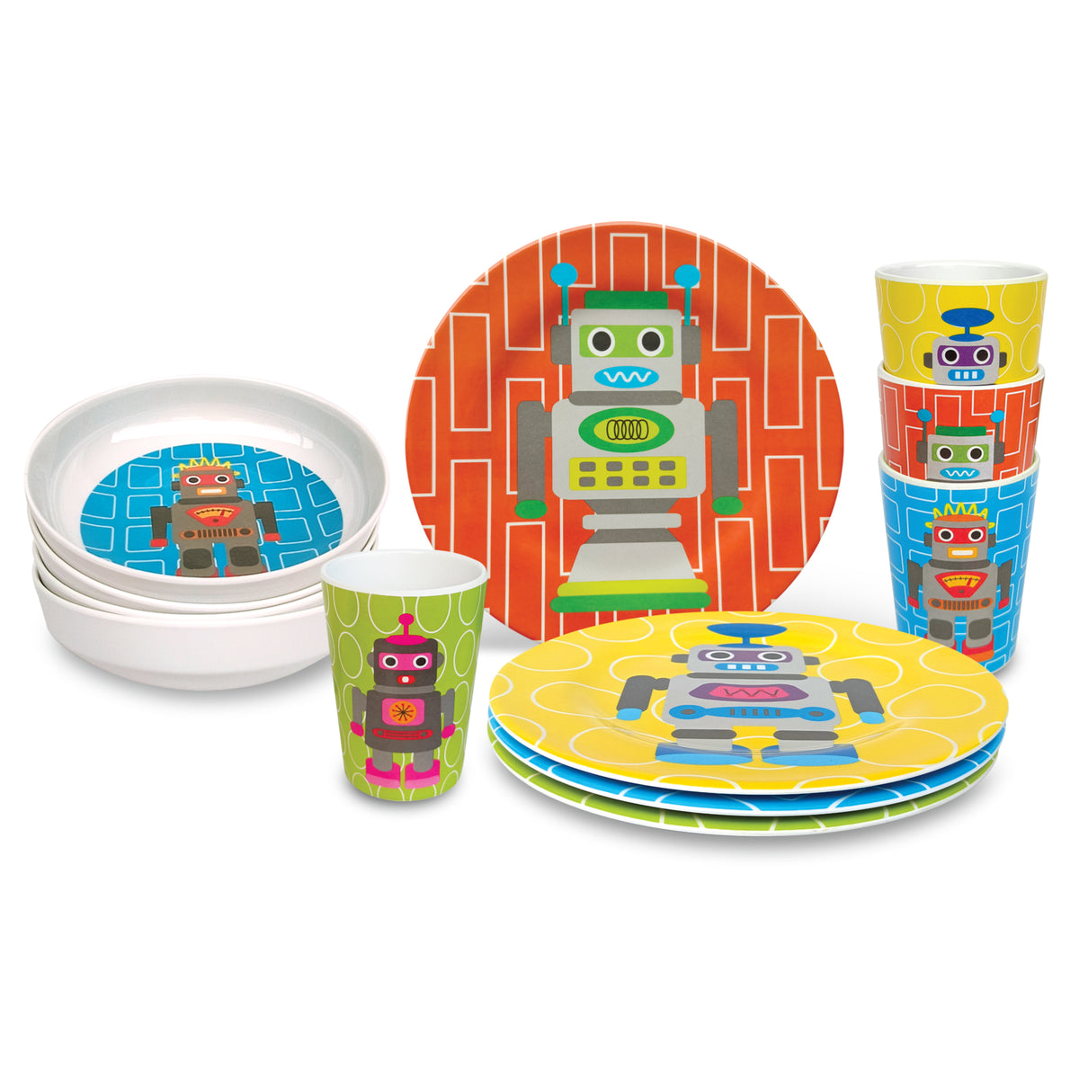 Robot Kids Plate Set - French Bull