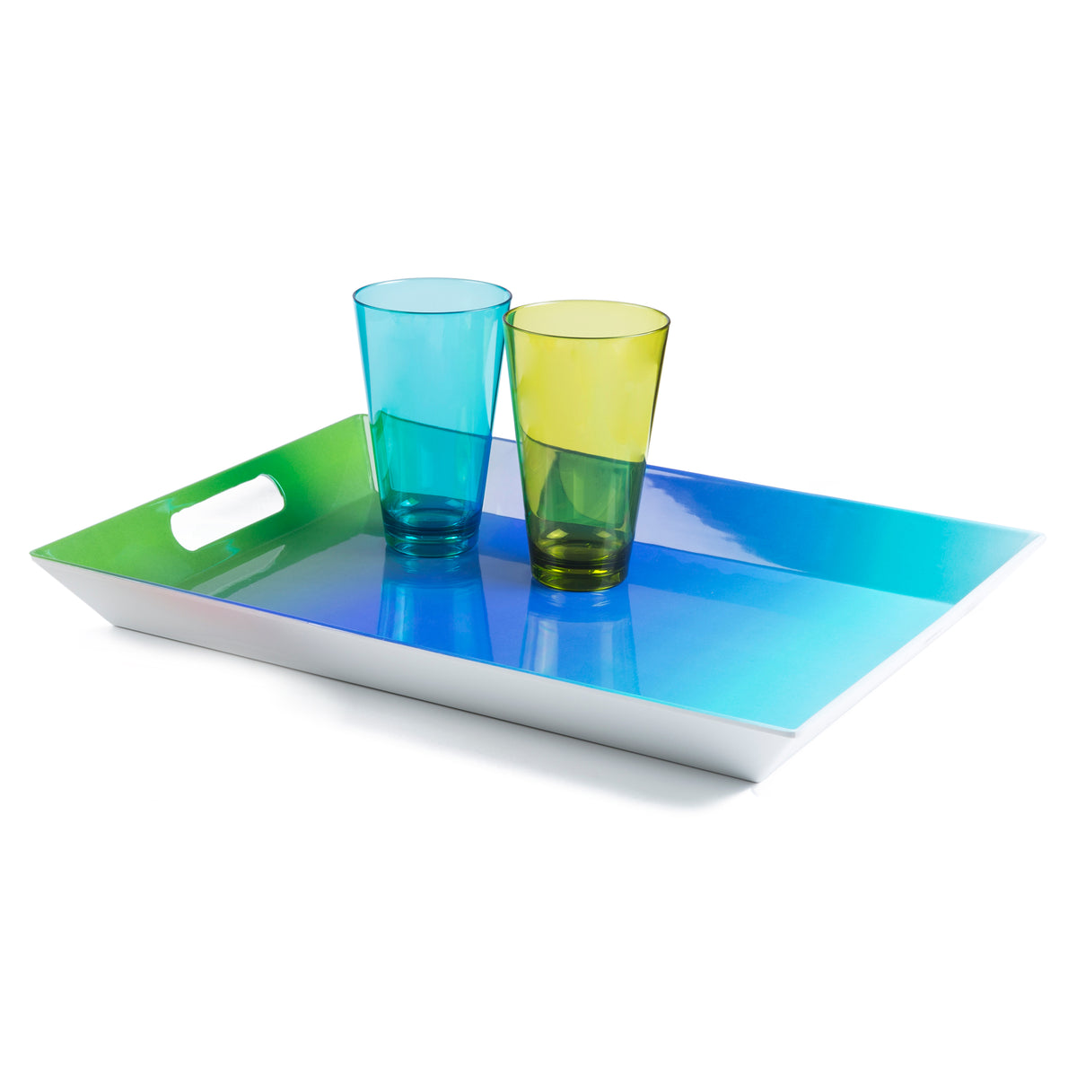 Blue Ombre Serving Tray - Indoor and Outdoor Dinnerware - French Bull