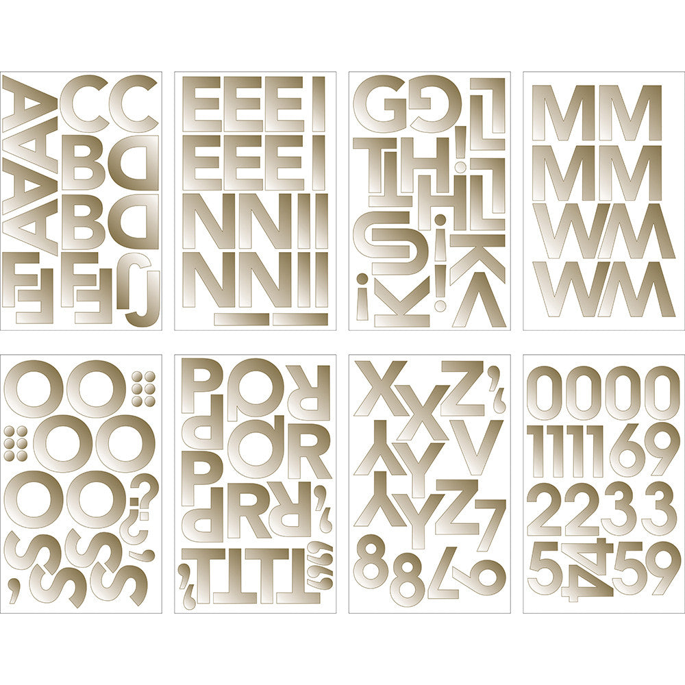 Multi-Pattern Gold Foil Stickers - French Bull